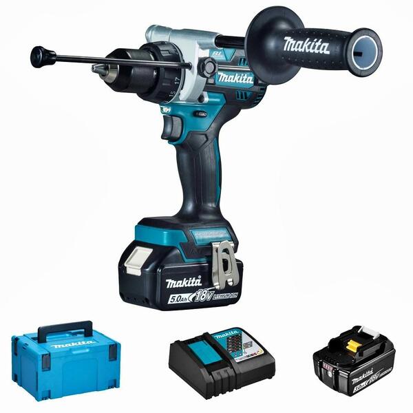 Parafusadeira Furadeira A Bateria 18v 2100 Rpm Com Bateria Carregador Punho Maleta Dhp486rtj Makita Leroy Merlin