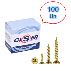 Parafuso Chipboard Ciser Cabeça Chata Phillips 6,0x60mm - Embalagem Com ...