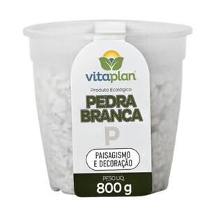 Pedra Decorativa Brita Branca Pequena (800g) Vitaplan | Leroy Merlin