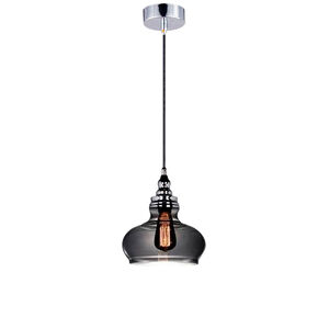 Pendente Bella Hoa Cromado Fumê 24 5 X 30 5cm 1x E27 Ac004s | Leroy Merlin