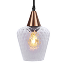 Pendente E27 Vidro Soprado Cone Transparente 110/220v Cobre | Leroy Merlin