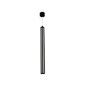 Pendente Led Preto 08x80cm 30w 3000k 3700lm Bivolt Para Salas E Quartos ...