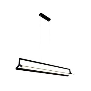 Pendente Led Preto 100x15x15cm 37w 3000k 3700lm Bivolt Para Salas E ...