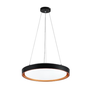 Pendente LED Redondo Branco e Dourado 41cm Montana Hevvy | Leroy Merlin