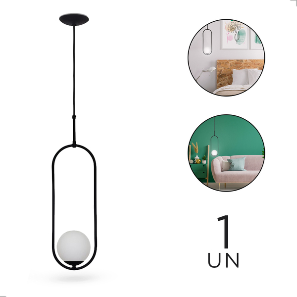 Pendente Pendulo 778/1 Preto | Leroy Merlin