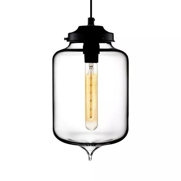 Pendente Retro Industrial Vidro Loft Luminária Vintage Lustre Design ...