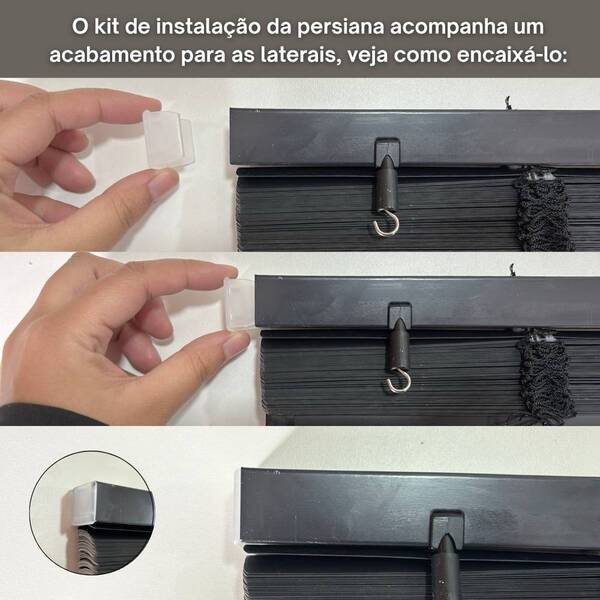 Persiana Pvc Trilho Metálico 120larg X 220alt - Preta | Leroy Merlin