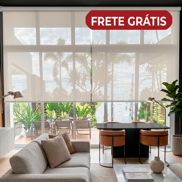 Persiana Rolô 3% - 2,35 Larg X 3,00 Alt - Branco Off-white - Rollflex ...