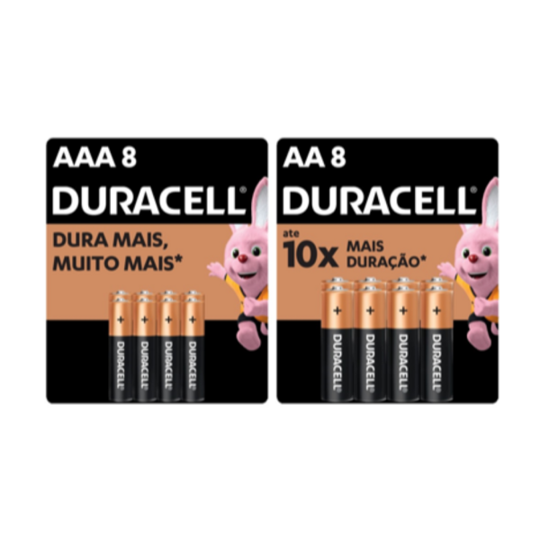 Pilha Aaa Duracell 8 Unidades + Pilha Aa Duracell 8 Unidades | Leroy Merlin