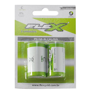 Pilha Flex C Alcalina 2 Unidades | Leroy Merlin