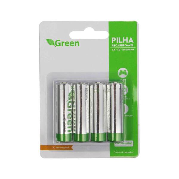 Pilhas Recarregáveis Pequena Aa 2700mah Cartela 4 Peças | Leroy Merlin