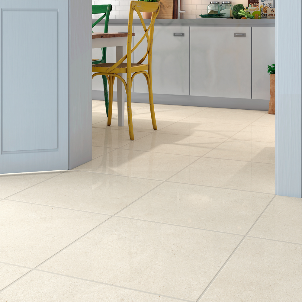 Piso Cerâmico Interno Mármore Esmaltado Borda Reta Salem 52,7x52,7cm ...