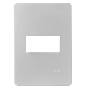 Placa 4x2 Horizontal 1 Módulo N1371.1 Pr Prata Linha Unno Life Abb | Leroy Merlin