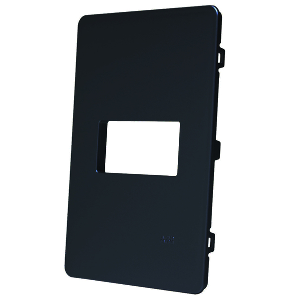 Placa 4x2 Horizontal 1 Módulo N1371.1 Pt Preta Linha Unno Life Abb | Leroy Merlin