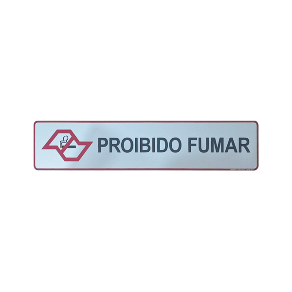 Placa Adesiva Sinalização Informativa Proibido Fumar Aluminio ...