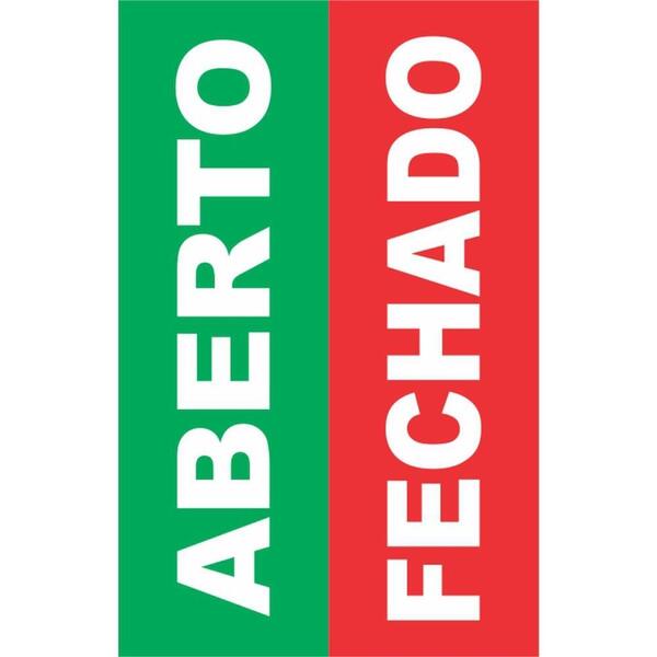 Placa De Sinalizacao Aberto/fechado 16x25cm. | Leroy Merlin