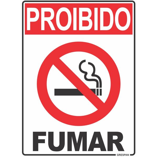 Placa De Sinalização Proibido Fumar 15x20cm Pct Com 05 | Leroy Merlin