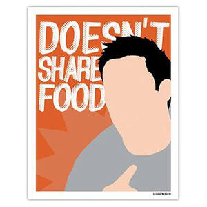 Placa Decorativa Doesn't Share Food - Friends | Leroy Merlin