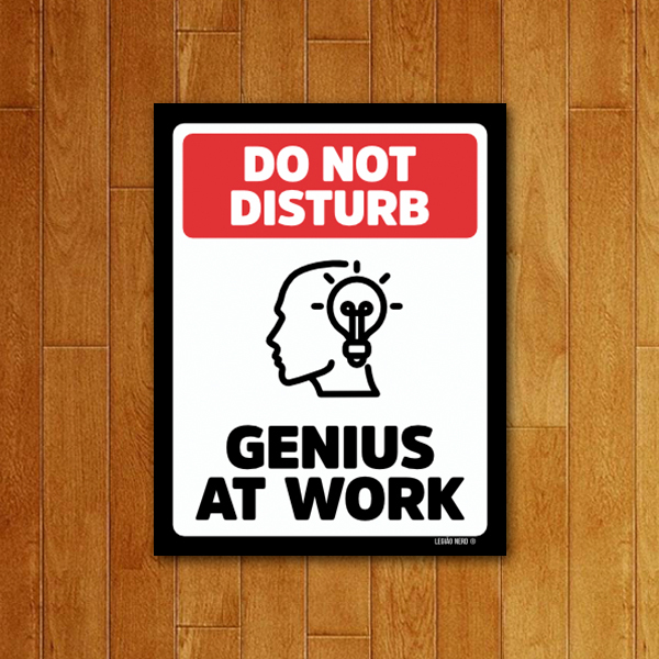 Placa Decorativa Genius At Work | Leroy Merlin