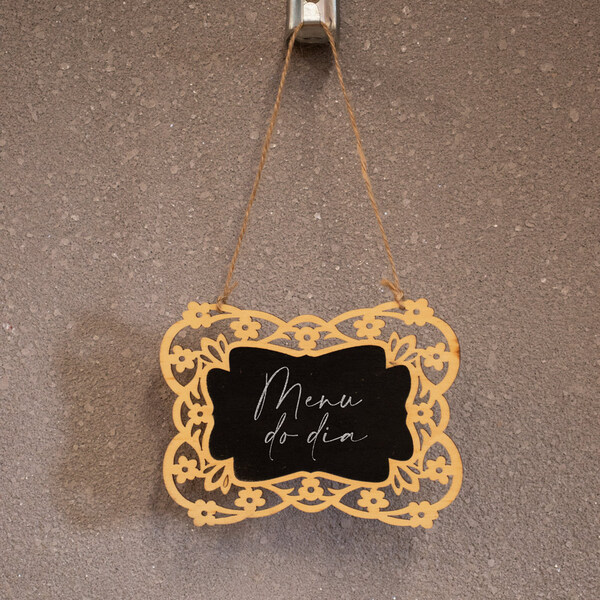 Placa Decorativa Lousa De Madeira Flor Para Pendurar 11cm F01 - D'rossi ...