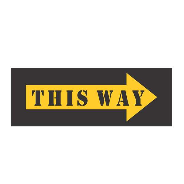Placa Decorativa This Way 10x30 Cm Preto | Leroy Merlin