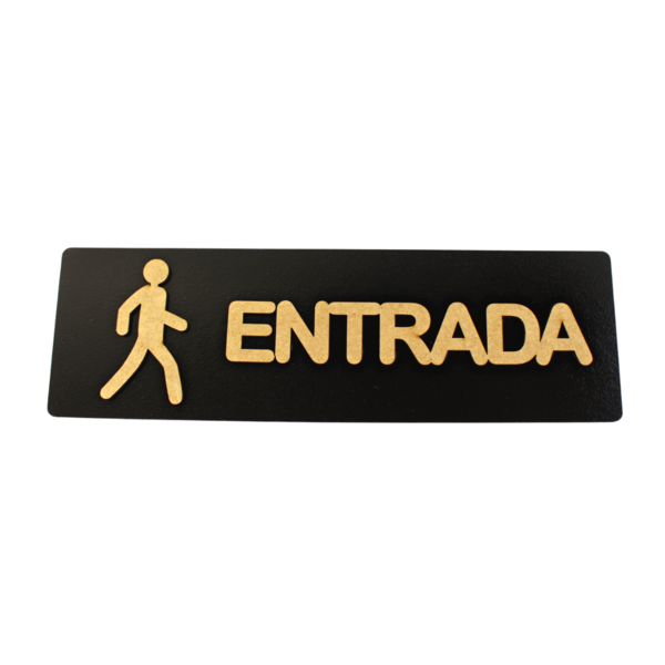 Placa - Entrada - Madeira Preta Em Relevo Natural | Leroy Merlin
