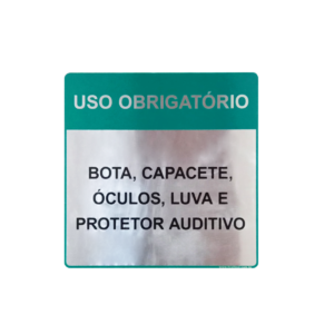 Placa Informativa Uso Obrigatório EPI 15Cm Aluminio Adesiva | Leroy Merlin