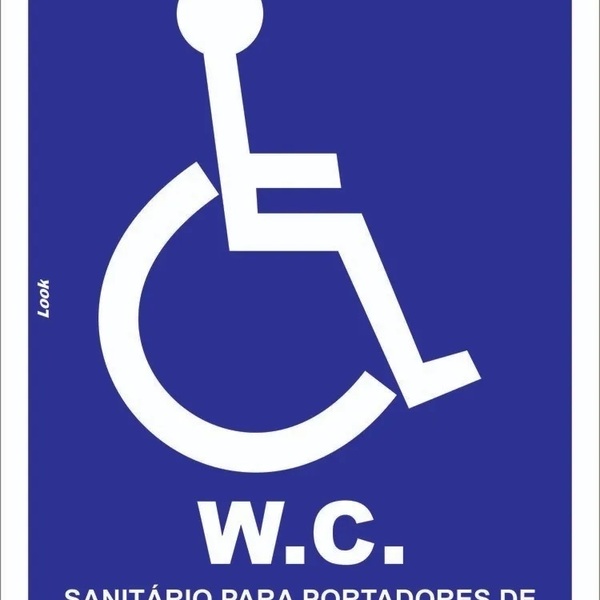Placa Pcd Sinalização Banheiro W.c. Deficientes Tamanho 15x20cm | Leroy ...