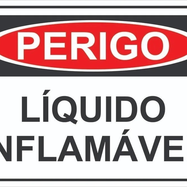 Placa Perigo Líquido Inflamável Sinalização Tamanho 20x30cm | Leroy Merlin