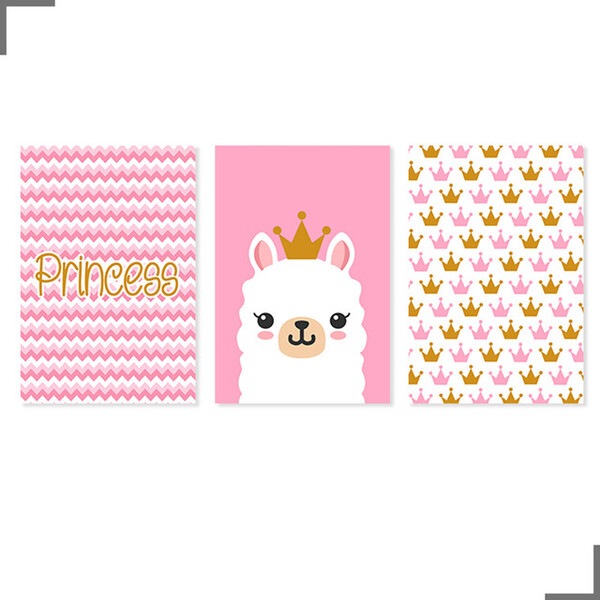 Placa Quadro Decorativo Em Mdf 30x20 Cm Princesa Princess Kit Com 3 ...