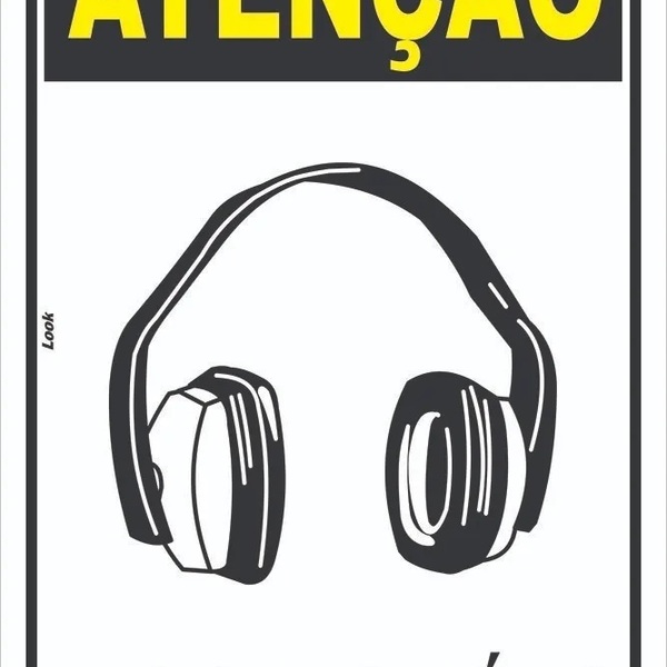Placa Sinalização Epi Uso Obrigatório De Protetor Auricular Concha ...
