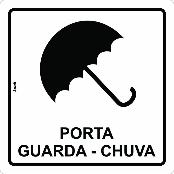 Placa Sinalização Porta Guarda Chuva Tamanho 15x15cm | Leroy Merlin