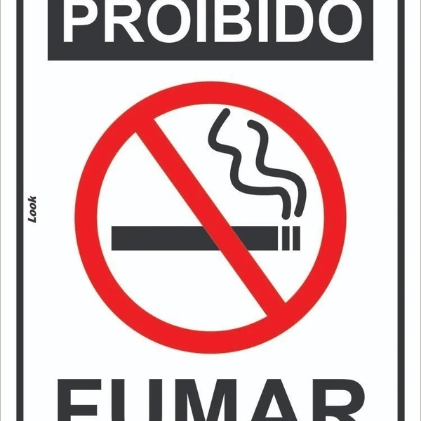 Placa Sinalização Sinalizando Proibido Fumar 15x20cm Tamanho 15x20cm ...