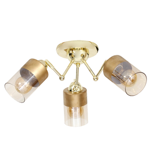 Plafon 3 Lâmpadas Dourado e Âmbar Metal Kandelero Inspire | Leroy Merlin