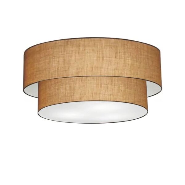 Plafon Duplo Cilíndrico Vivare Md-3021 Cúpula Em Tecido 80x60cm ...
