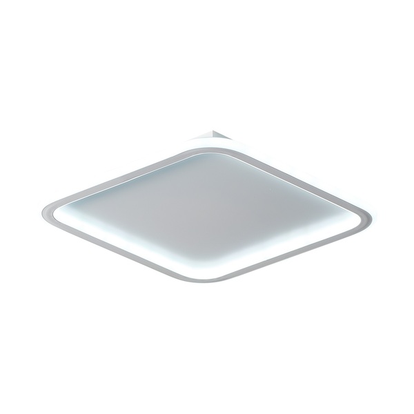 Plafon LED Quadrado Branco 30cm Plástico e Aço Slin Hevvy | Leroy Merlin