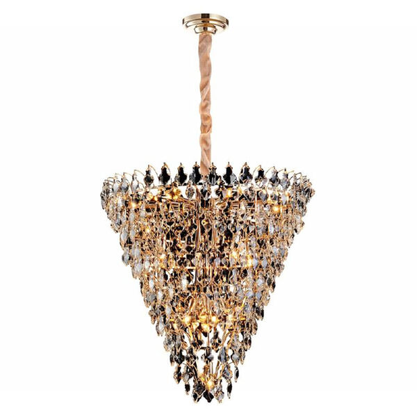 Plafon Lustre Bella Paris Ø85x89cm E14 Dourado Aq024l | Leroy Merlin