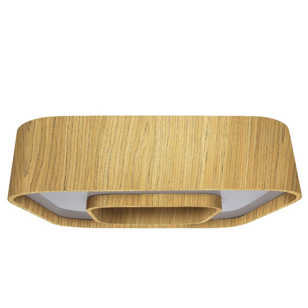 Plafon Madeira Arredondado Anel 60cm - 8 Luzes Freijó | Leroy Merlin