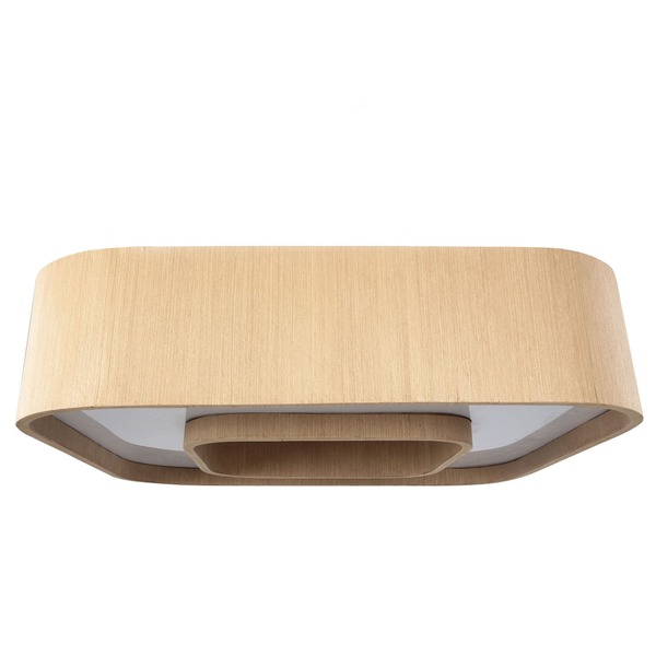 Plafon Madeira Arredondado Anel 60cm - 8 Luzes Marfim | Leroy Merlin