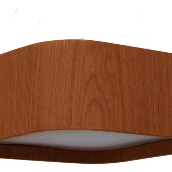 Plafon Madeira Quadrado Arredondado 30x30cm Mel | Leroy Merlin