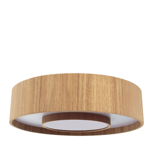 Plafon Madeira Redondo Anel 60cm - 8 Luzes Freijó | Leroy Merlin