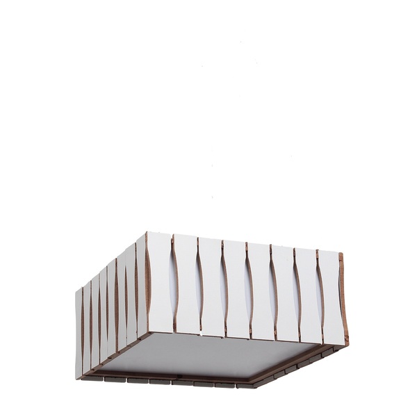 Plafon Madeira Ripado Quadrado Branco 40x40cm | Leroy Merlin