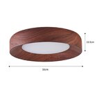 Plafon Nordecor Veta Bin 90023 50cm Led Dimerizável Imbuia Bivolt ...