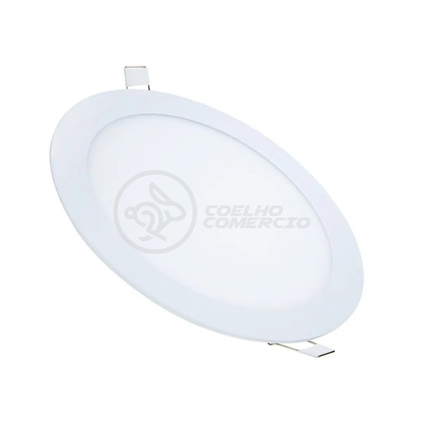 Plafon Painel Led Redondo De Embutir Slim Luz Fria 18w Lampada Bivolt ...