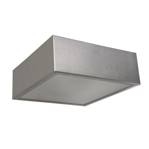 Plafon Quadrado De Aluminio Escovado 20cm | Leroy Merlin