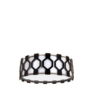 Plafon Ripado Diamante 35x35 - 3 Luzes E27 - Preto | Leroy Merlin