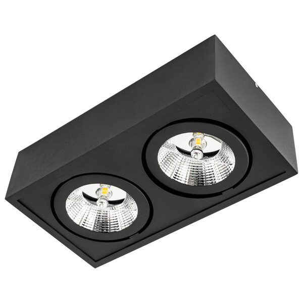 Plafon Spot Sobrepor Box Pé Direito Alto +2 Led Ar111 Bf St2764- Preto ...