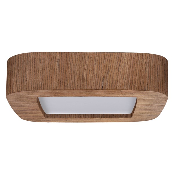Plafon Wood Madeira Quadrado Arredondado Led 18w Bivolt Imbuia - Branco ...