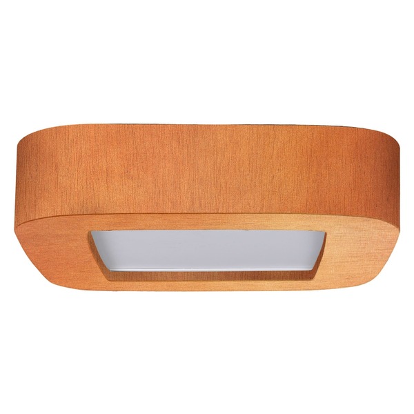 Plafon Wood Madeira Quadrado Arredondado Led 18w Bivolt Mel -branco ...