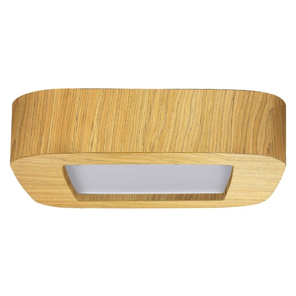 Plafon Wood Madeira Quadrado Arredondado Led 24w Bivolt Freijó - Branco ...